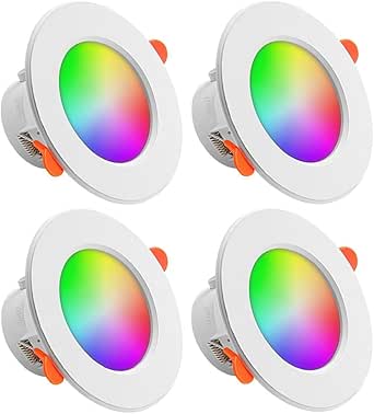 Recessed Lighting Smart Ceiling Light Downlight 9W 800LM Color Changing ...