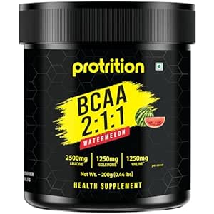 Protrition BCAA 2:1:1 | Watermelon - 200g (33 Servings)| 5g BCAA ...