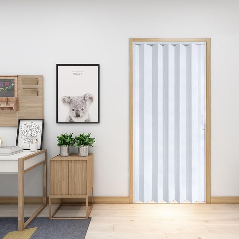 CCBOYSHARDWARE 48X80in PVC Accordion Door Interior,Folding Doors for ...
