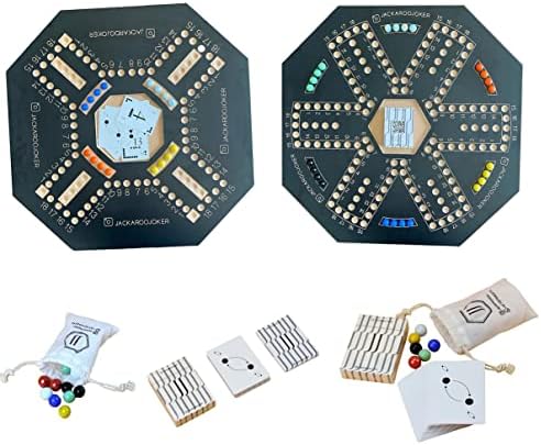 JackarooJoker Wooden board game Black color with Marbles and Jakaro ...