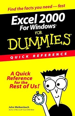 EXCEL 2000 for Windows for Dummies Quick Reference : Buy Online at Best Price in KSA - Souq is ...
