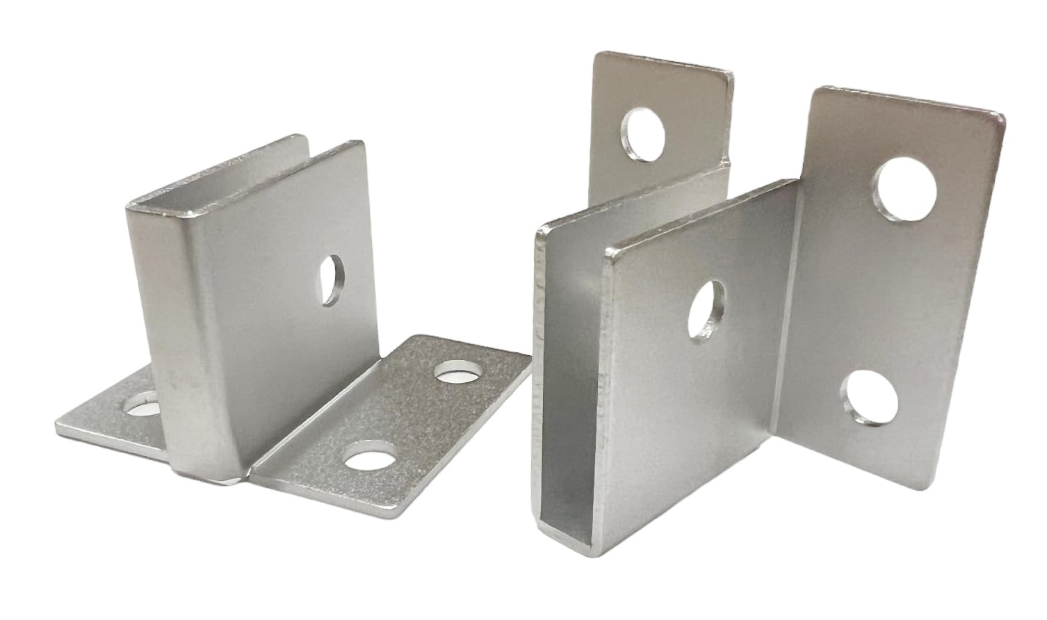 Snapklik.com : 2-Pack Matte Aluminum U-Brackets For Sign Mounting ...