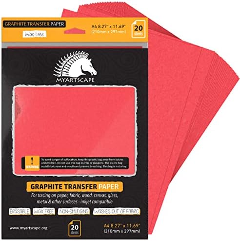 Amazon.com: MyArtscape Graphite Transfer Paper, 18" x 24" - 10 Sheets ...