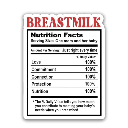 Amazon.com: Breastmilk Nutrition Facts Sticker, Mama Stickers, Mom Gift ...