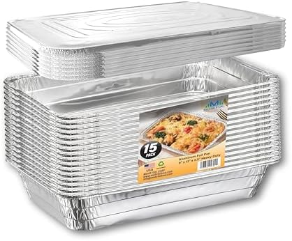 Amazon.com: 9x13 Aluminum Pans with Lids Disposable Aluminum Foil Pans ...