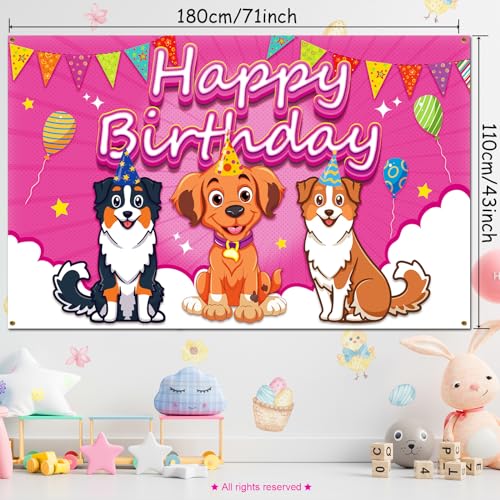 Snapklik.com : Dog Birthday Backdrop Banner, Dog Birthday Decorations ...