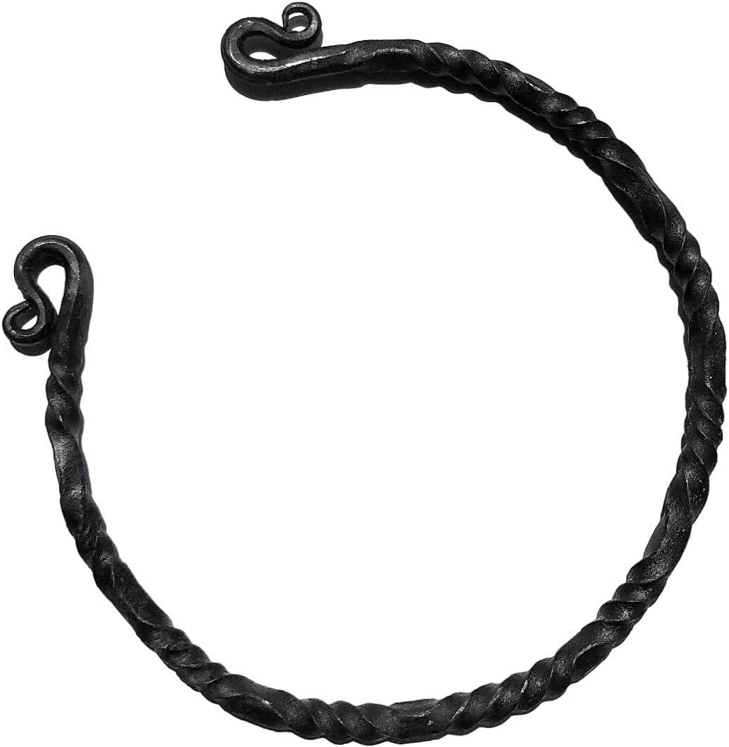 Nautical-Mart Hand Forged Iron Torc Celtic Necklace Viking Torque Black ...
