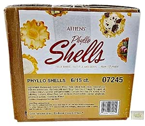 Amazon.com: Athen's Mini Phyllo Shells - 6/15ct Trays - Fillo Dough ...