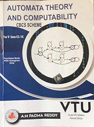Automata Theory and Computability : A M Padma Reddy, A M Padma Reddy: Amazon.in: Books