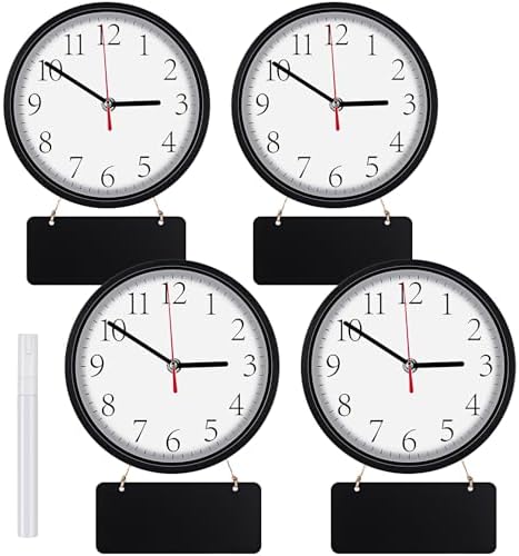 Amazon.com: Generic Customizable 4+1 Time Zone Wall Clock. Multi-Time ...