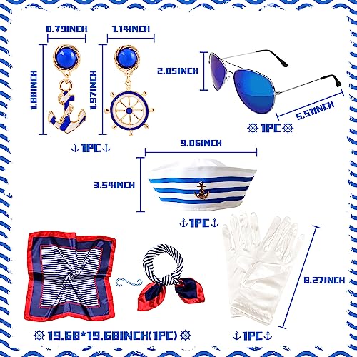 LaVenty Captains Hat For A Boat Sailor Scarf Sailor Costume Women ...