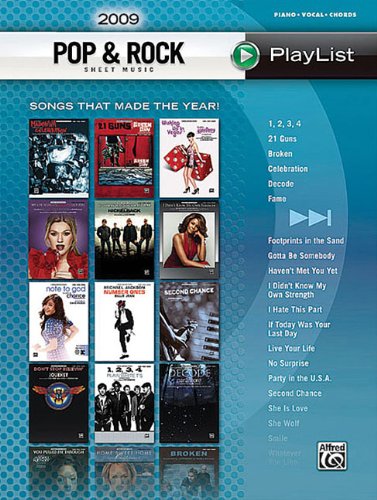 2009 Pop & Rock: Sheet Music Playlist Series Songs That Made the Year ...