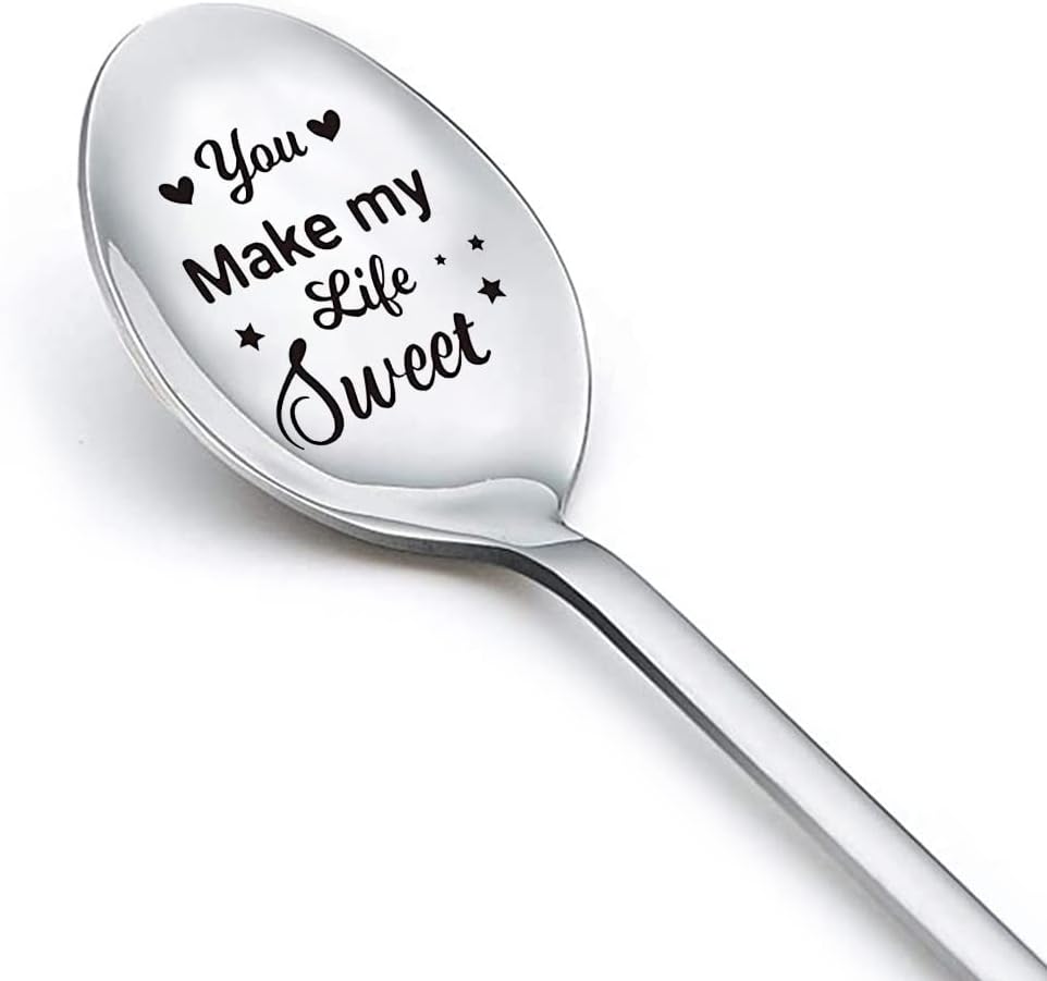 Amazon.com: You Make My Life Sweet Spoon Gift for Boyfriend Husband ...