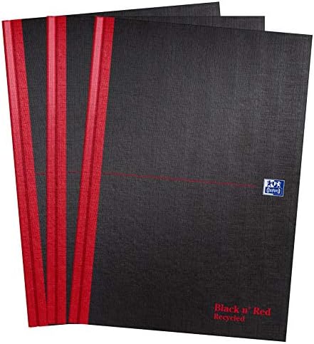 Oxford Black n' Red, A4 Notebook, Casebound, Hardback, 192 Pages ...
