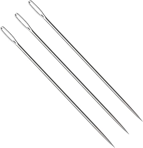 3 Pcs 12 Inch Upholstery Needles, 3mm Large Eye Darning & Tufting ...