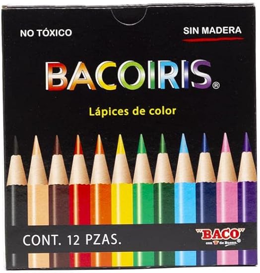 Colores Baco Bacoiris Cortos Caja C/12 Pzas : Amazon.com.mx: Oficina y ...