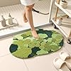 Amazon.com: WENBOER Bathroom Rug Bath Mat, Green Moss 3D Fluffy Shaggy ...