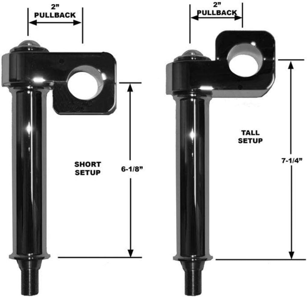 Amazon.com: Wild 1 Wo532 Pullback Risers Chr WO532 : Automotive