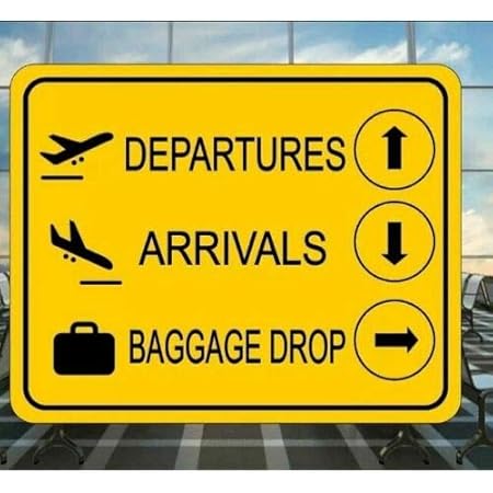 Amazon.com: Airport Boarding Departure Baggage Gate Metal Sign Wall ...