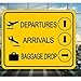 Amazon.com: Airport Boarding Departure Baggage Gate Metal Sign Wall ...
