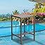 Amazon.com: Outdoor Bar Table Patio Counter Height Table 45" Long ...
