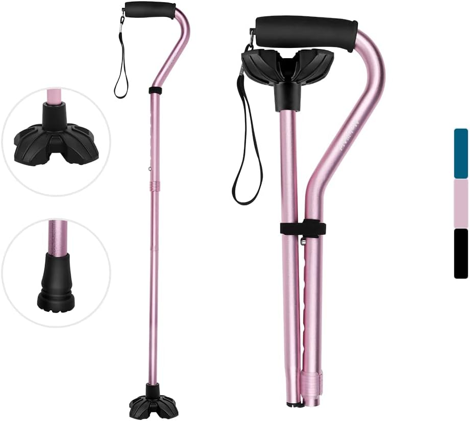 (Black) - RMS Walking Cane - Adjustable Walking Stick - Lightweight ...