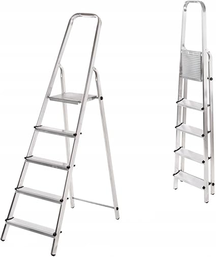 MYPRO Aluminium Step Ladder | 5 Tread | Trade & DIY | EN131 & TUV ...