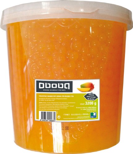 Bubble tea Oboba Pop Boba, Mangogeschmack, 1er Pack (1 x 3.2 kg ...