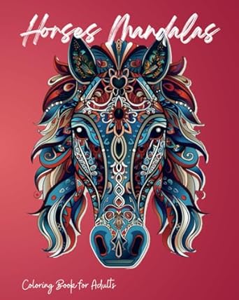 Amazon.com: Horses Mandalas Coloring Book Relaxation Mindfulness ...