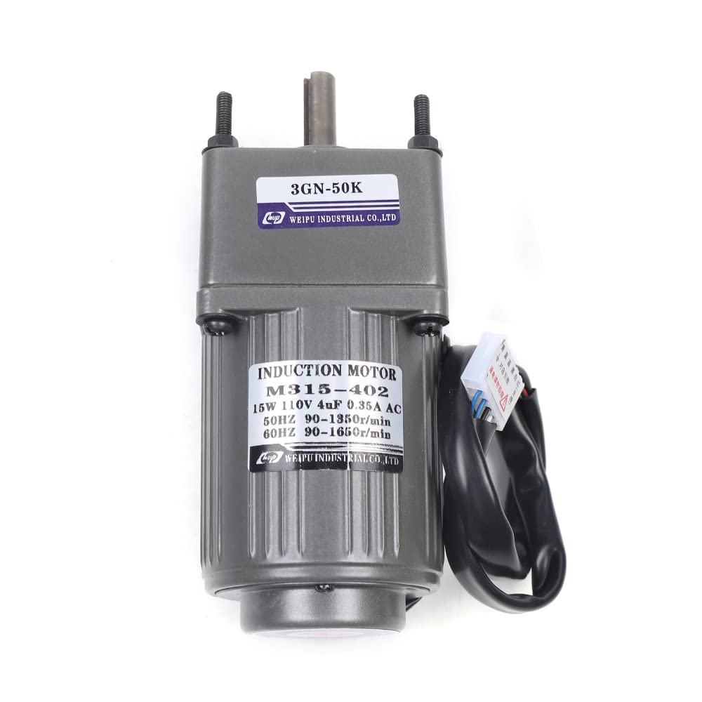 Buy 110V 15W Fixed Speed Motor Gear Motor 27~0RPM with Speed Controller ...