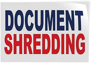Amazon.com : Decal Stickers Multiple Sizes Documents Shredding Blue Red ...