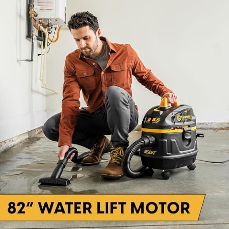 3 In 1 Extractor Vacmaster VOC809PF Wet Dry Vacuum, 8 Gallon Portable ...