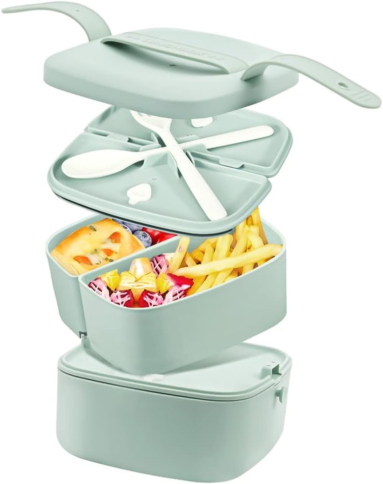 Amazon.com: DOIOED Bento Box, Premium Bento Box Adult Lunch Box 3 ...