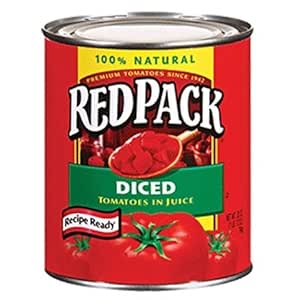 Amazon.com : RedPack Diced Tomatoes in Juice #10, Pack of 6 : Grocery ...