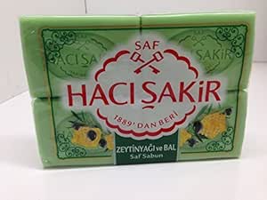 Haci Sakir Olive Oil with Honey Soap, 4 X 175 G, Turkish, Pure and ...
