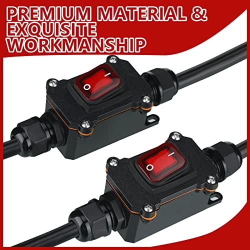 Snapklik.com : 2 Pcs 12V Inline Switch Waterproof Inline Cord Switch ...