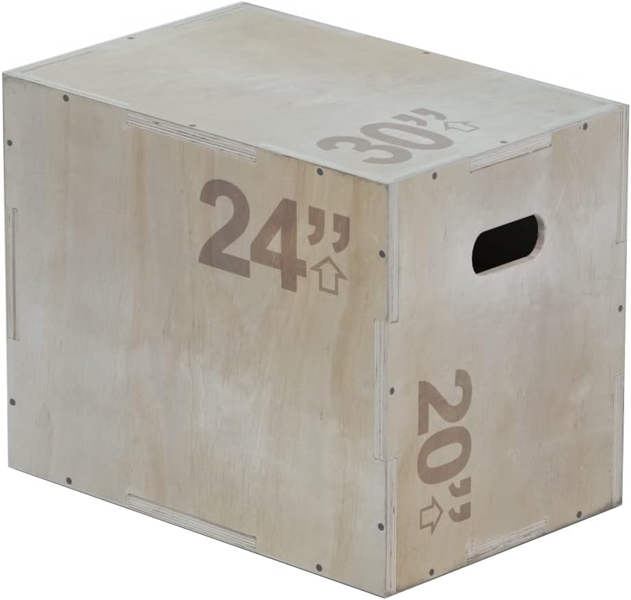 Plyometric Jump Box Wood Plyo Box Premium Exercise Step Power Strength ...