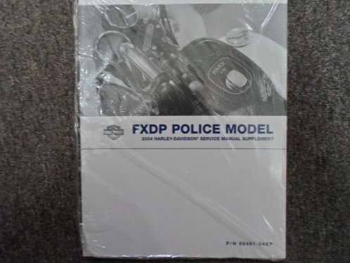 2004 Harley Davidson FXDP Police Model Service Repair Shop Supplement ...