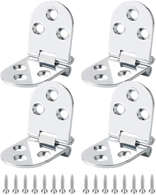 4 Pcs Folding Flip Top Hinge, Flip Hinge, Stainless Steel Chrome ...