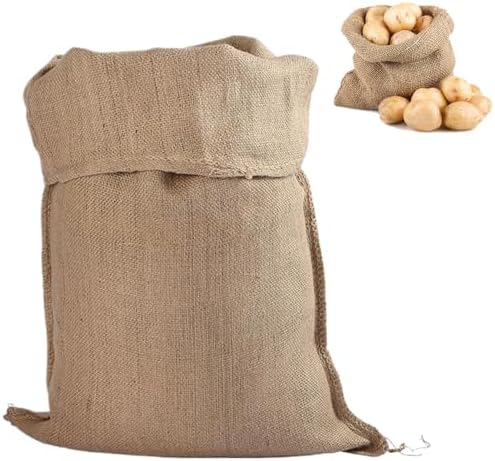 Arrderly 1 Piece Large Hessian Potato Sack, Reusable Woven Sand Storage ...