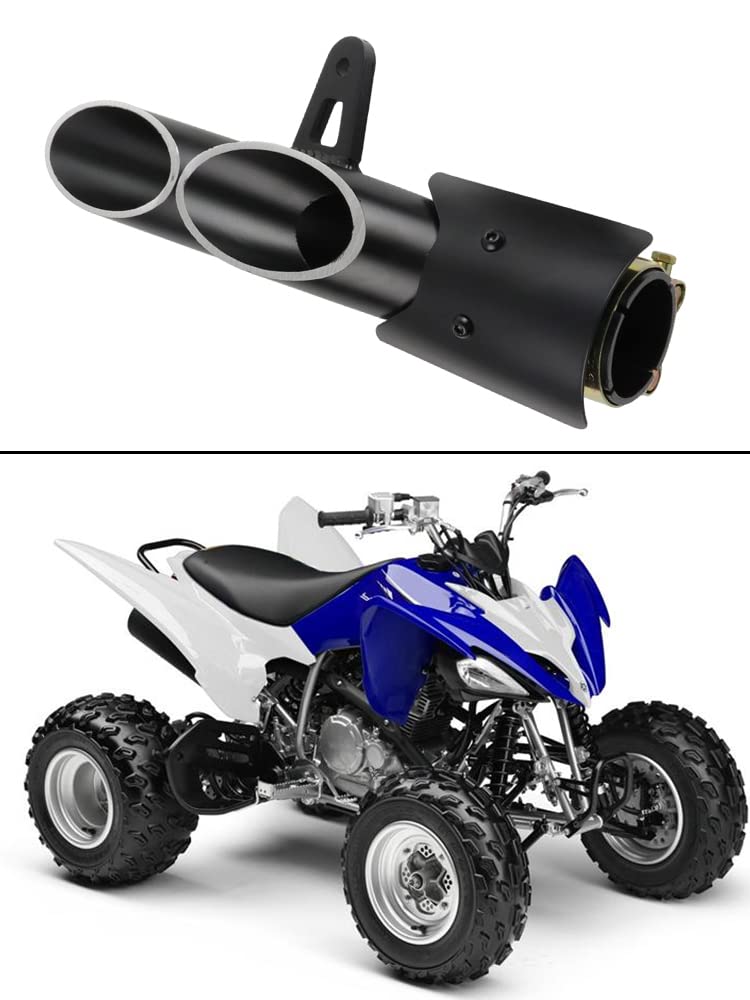 FLYPIG 38-51mm Universal Aluminum Exhaust Muffer Pipe 51mm/2" Dual ...