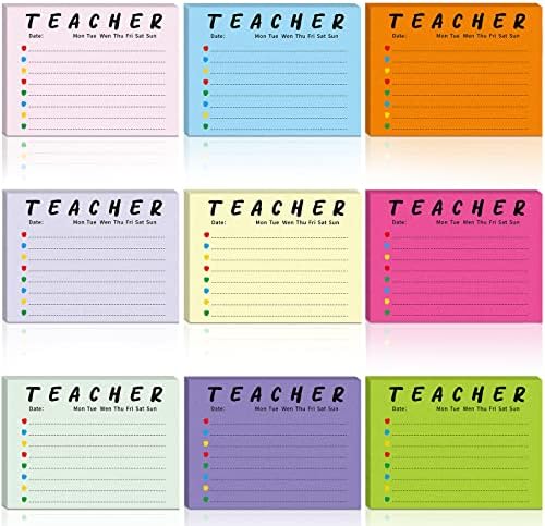 Amazon.com : Sinmoe 9 Pack Teacher Notepad Sets 450 Sheets, 3 x 4 Inch ...