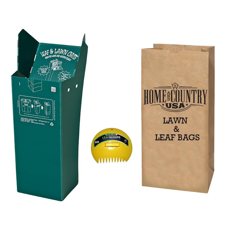 Amazon.com: Home and Country USA Leaf and Lawn Chute, 5 Paper Bags (30 ...