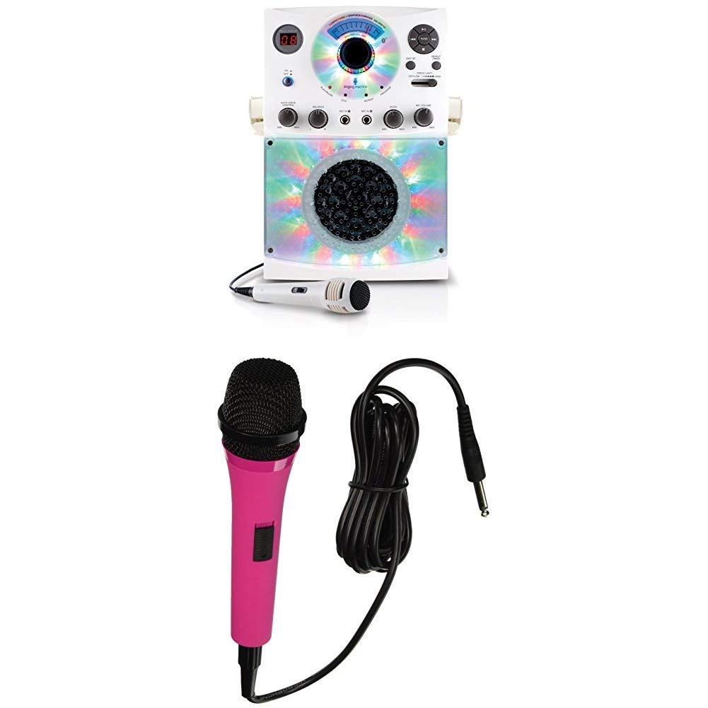 Amazon.com: Singing Machine Karaoke SML385BTW (White) Bundle with Pink ...