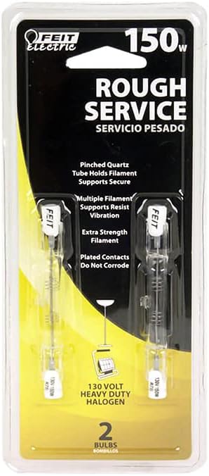 FEIT Electric 100-Watt (120V) Halogen T3 Double-Ended R7S Dimmable ...