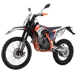 X-PRO Templar 250cc Dirt Bike with All Lights and 5-Speed Manual Transmission, Electric/Kick ...