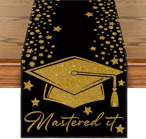 Amazon.com: Mastered It Table Runner Graduation Decorations Class of ...
