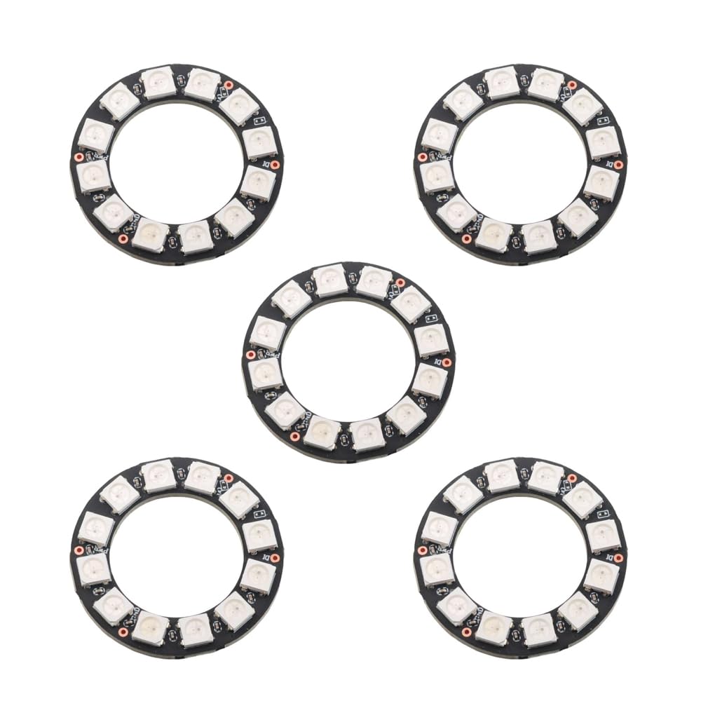 Amazon.com: Sparkleiot 12 Bits WS2812 RGB LED Ring SMD 5050 Addressable ...
