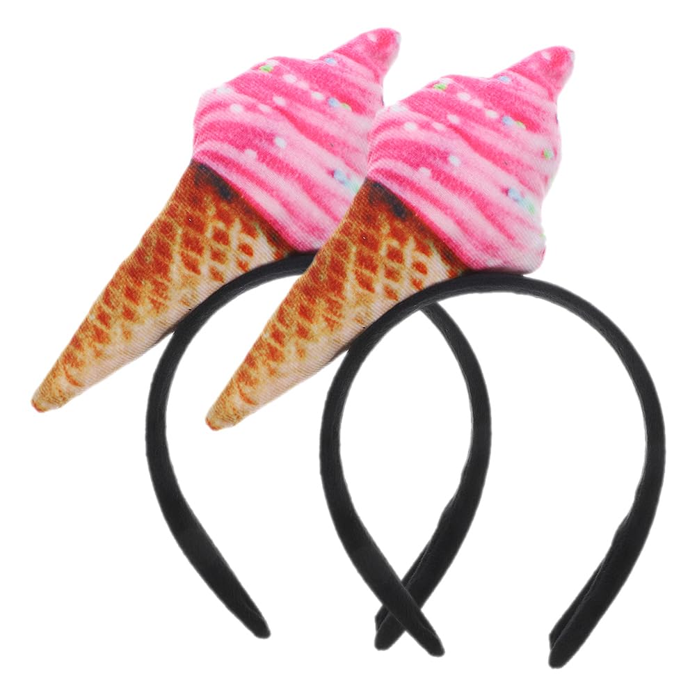 Amazon.com: Beaupretty Spa Headband Ice Cream Headband 2PCS Ice Cream ...
