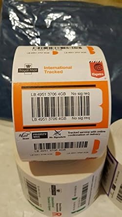 500 x Royal Mail International Tracked barcoded labels : Amazon.co.uk ...